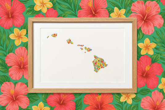 US Wildflower Map Prints | Watercolor State & USA Maps – US Wildflower Maps