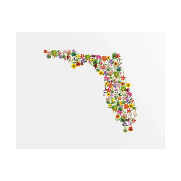 Florida Wildflower Map (Watercolor Print) | US Wildflower Maps
